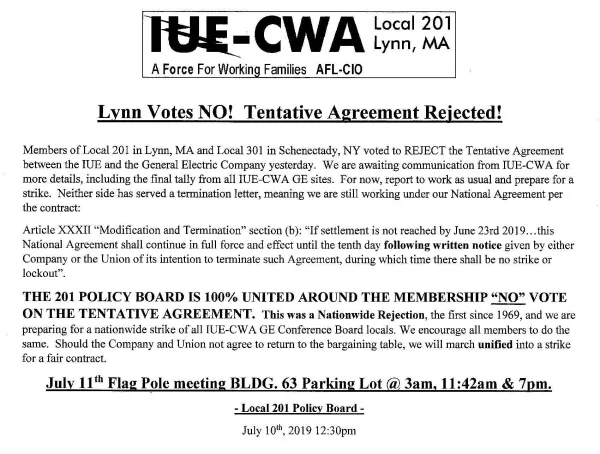 Contract REJECTED Nationwide | IUE-CWA Local 201